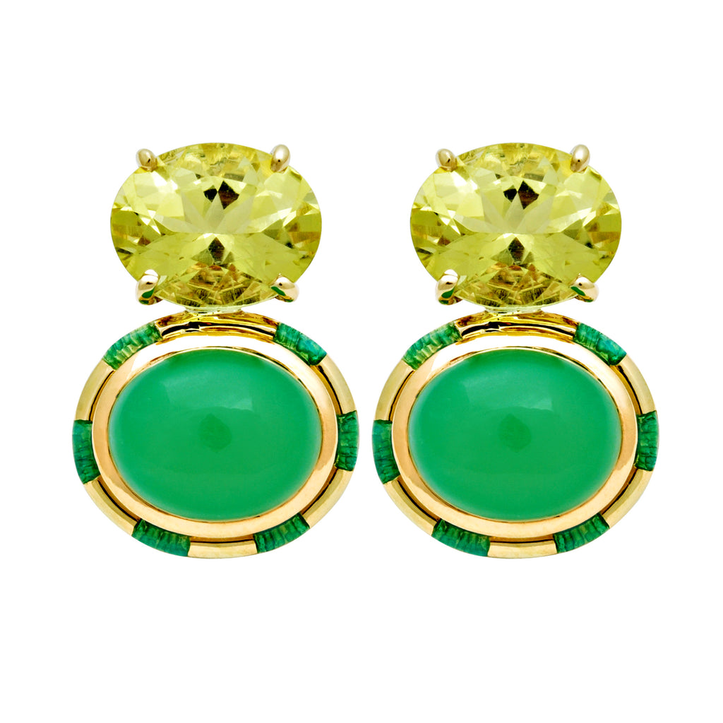 Lemon green earrings store